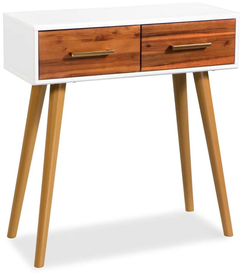 Konzolový stolek Residua z masivního akáciového dřeva | 70x30x75 cm
