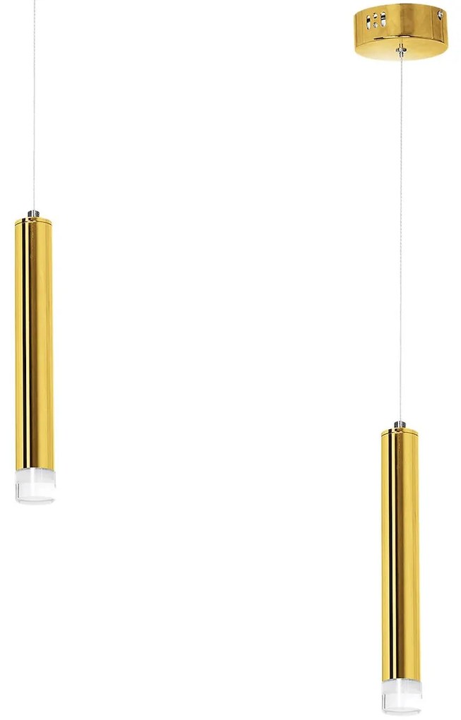 Závěsné svítidlo Goldie, 1x zlaté kovové stínítko, g