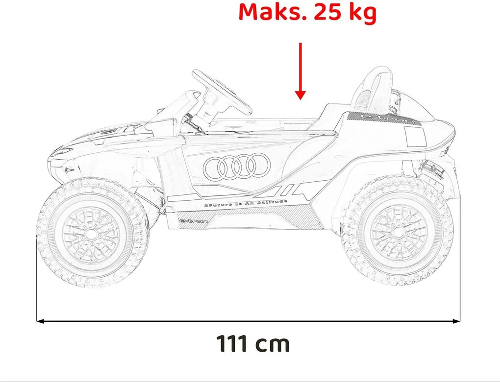 Ramiz Vozidlo Audi RSQ E-TRON šedé