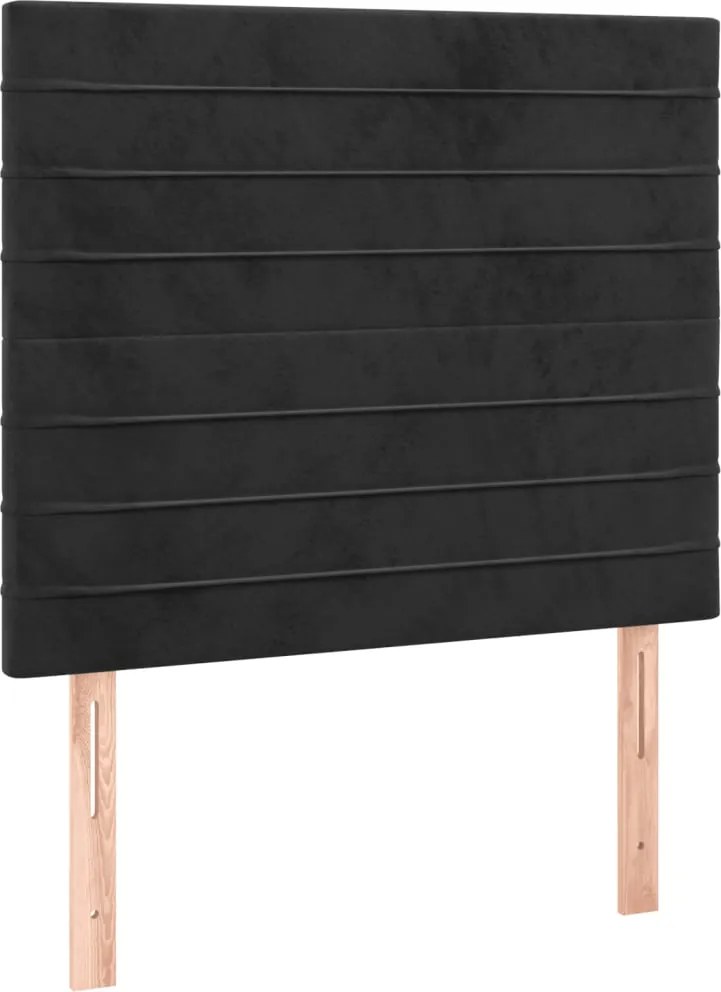Box spring postel s matrací černá 120 x 200 cm samet 3137895