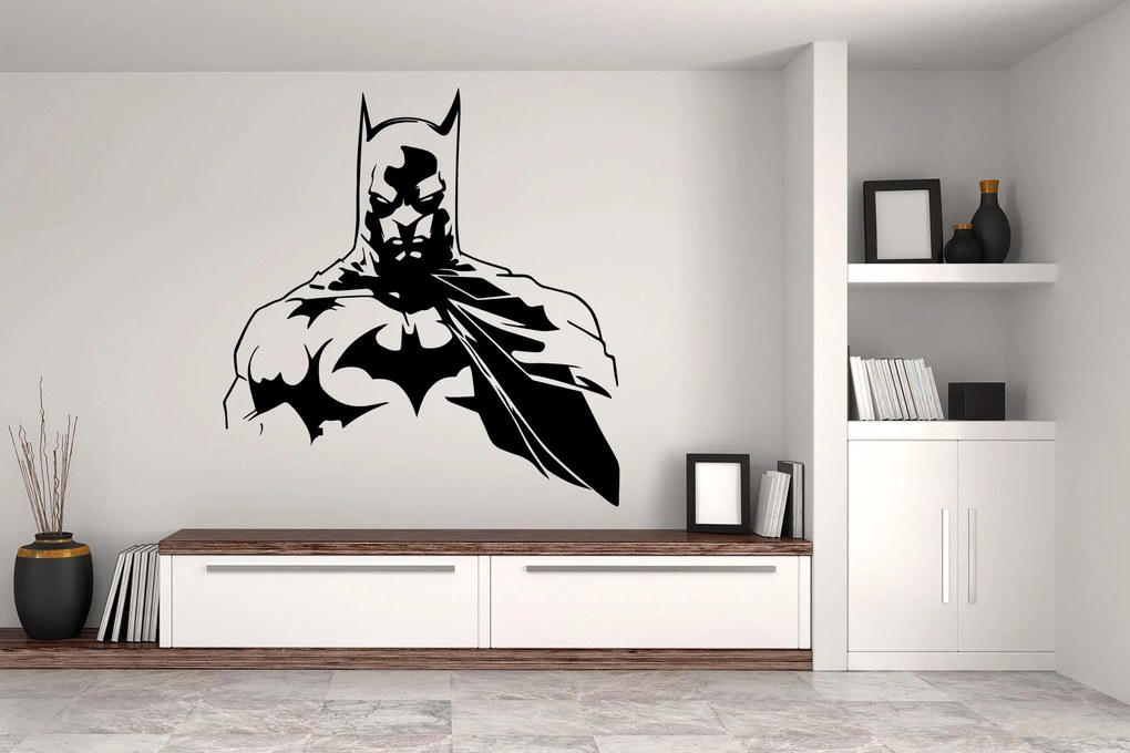 Lepy.cz Samolepka na zeď Batman Velikost (šířka x výška): 50x53cm, Barevná varianta: Jemná růžová