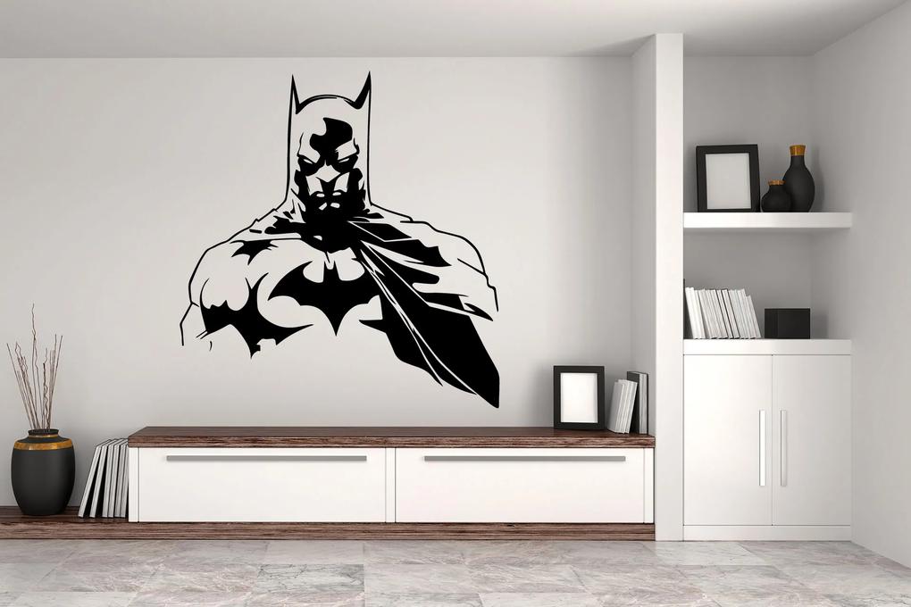 Lepy.cz Samolepka na zeď Batman Velikost (šířka x výška): 50x53cm, Barevná varianta: Světle růžová