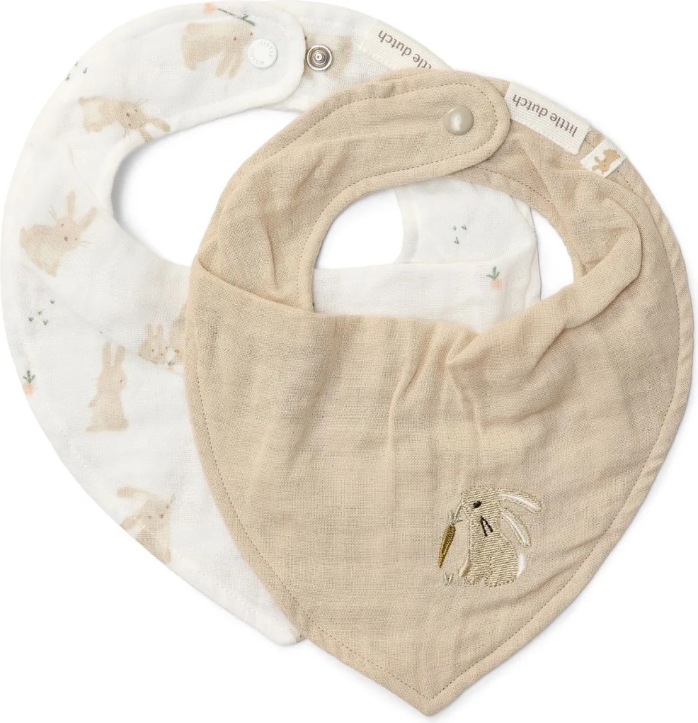 Little Dutch Bryndáček bandana 2 ks Husa Newborn Naturals