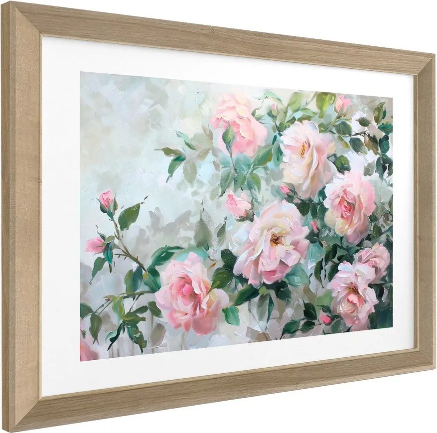 Tištěný obraz s rámem 75x56 cm Blooming Roses – Styler