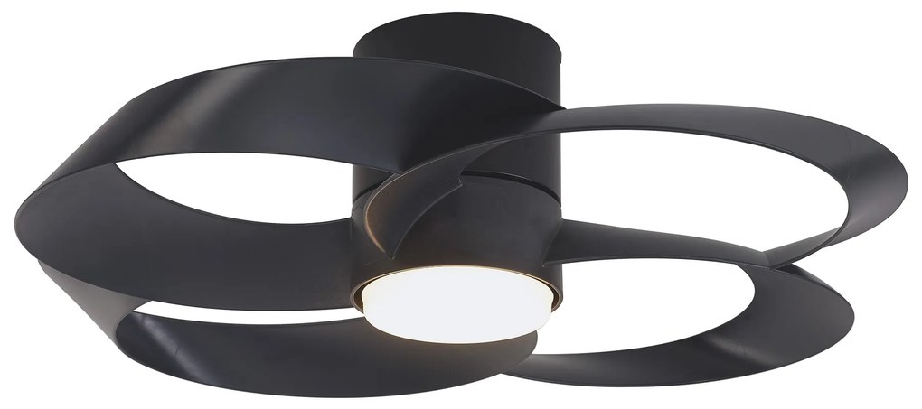 Mantra Rose, ventilátor se svítidlem a dálk. ovladačem LED 24W 2700-5000K, černá, průměr 65cm