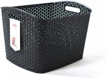 Polyratanový košík STYLE box- XL- černý CURVER OEM R32268