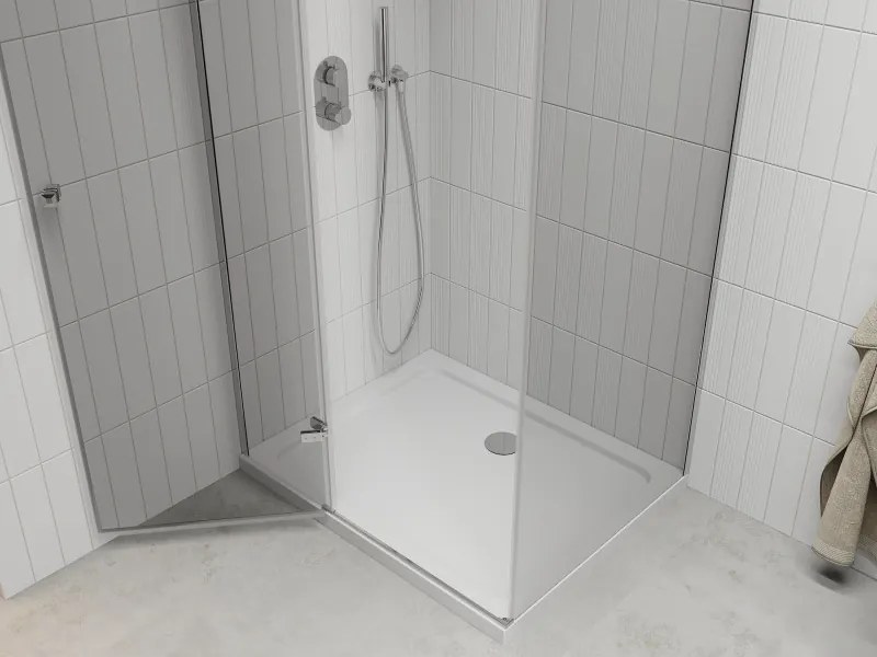 Mexen Roma sprchový kout 120 x 90 cm, čiré sklo-chromový profil + sprchová vanička, 854-120-090-01-00-4010