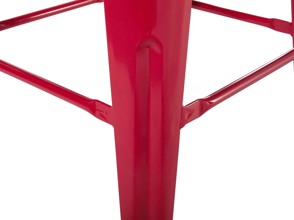 Sada 2 ocelových barových stoliček 76 cm červené CABRILLO Beliani