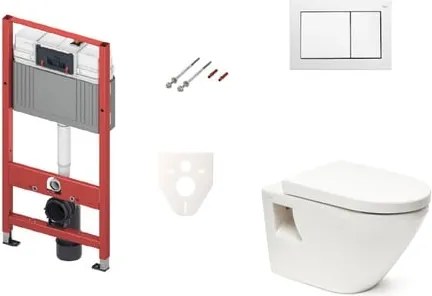 Cenově zvýhodněný závěsný WC set TECE do lehkých stěn / předstěnová montáž + WC Vitra Integra vč. sedátka SIKOTSV0