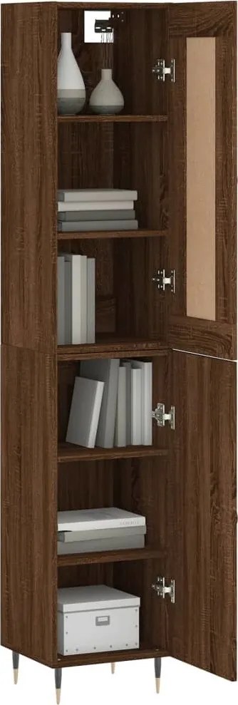 vidaXL Skříň highboard 34,5 x 34 x 180 cm kompozitní dřevo [3200120] Barva: Betonová šedá