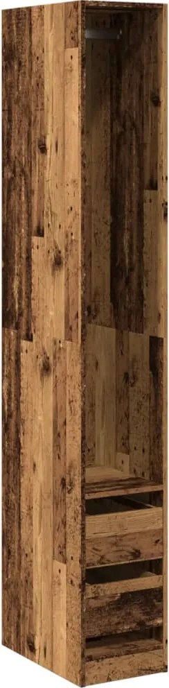 Šatní skříň old wood 30 x 50 x 200 cm kompozitní dřevo 3307745