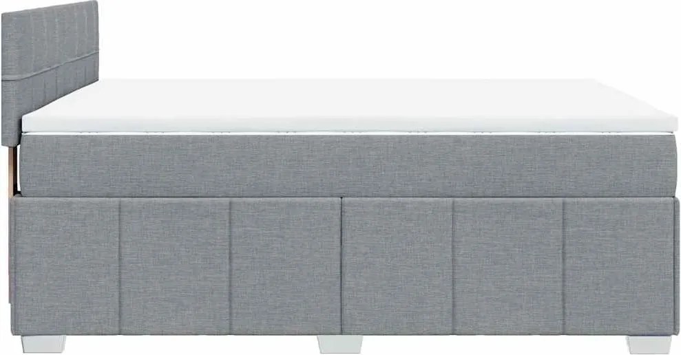 Box spring postel s matrací světle šedá 140 x 190 cm textil 3287063
