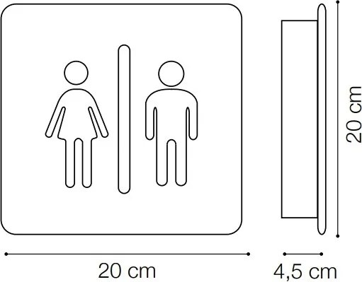 LED Nástěnné svítidlo Ideal Lux Sign AP80 Toilet 122571 toalety