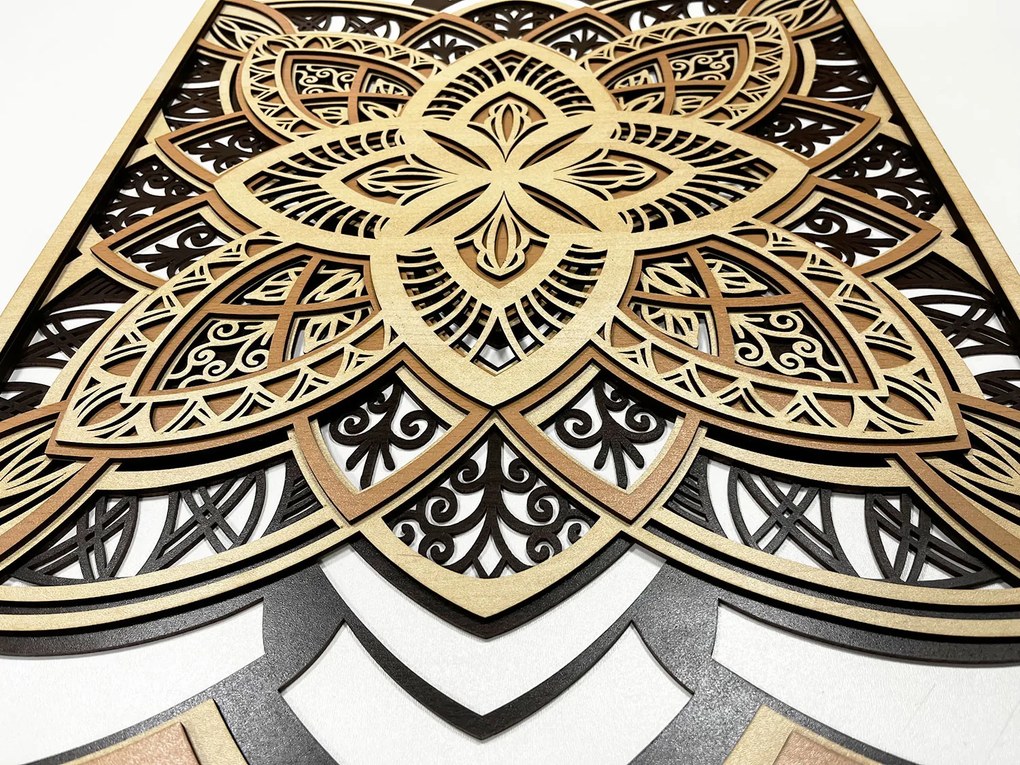 dřevo života 4 vrstvá mandala ODVAHY Zvolte rozměr (cm): 80x39, Zvolte barevný dekor: buk-wenge-orech