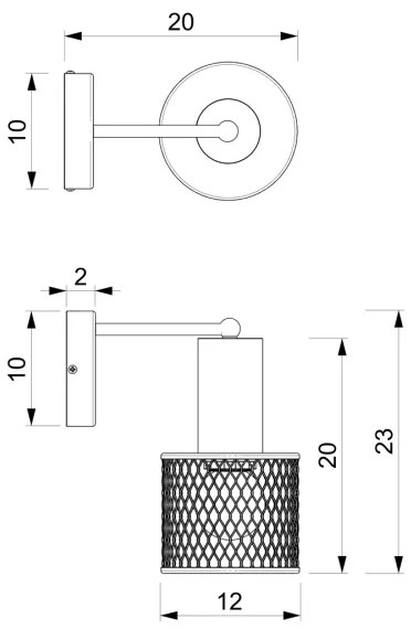Nástěnná lampa SOBRESA 1xE27/60W/230V černá/dřevo