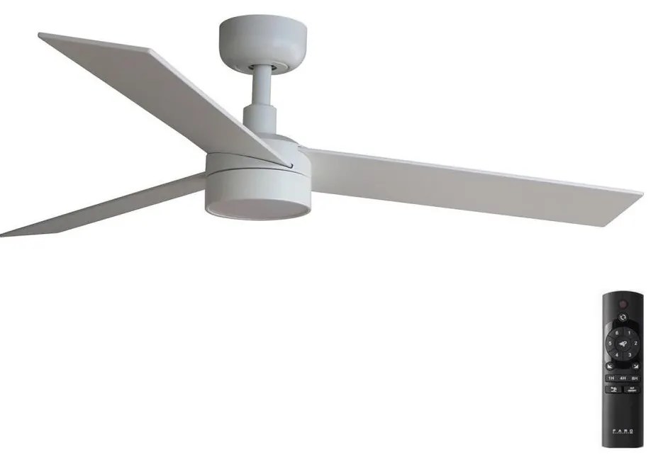 FARO Barcelona FARO 34295-1TW- LED Stmív. ventilátor RUDDER S LED/18W/230V 2700/4000/6500K + DO 34295-1TW