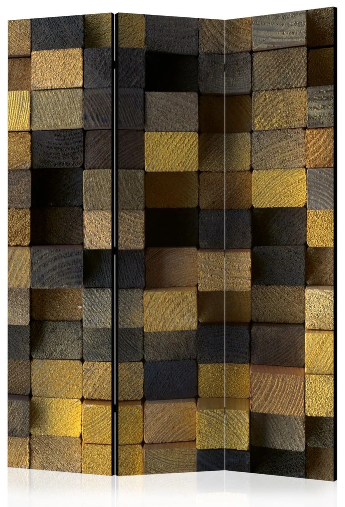 Paraván - Wooden cubes [Room Dividers] 135x172