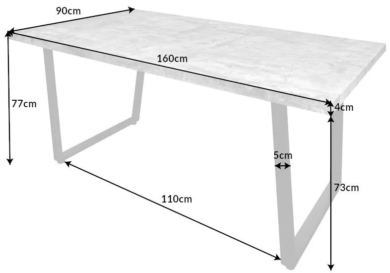Jídelní stůl LADON beton Dekorhome
