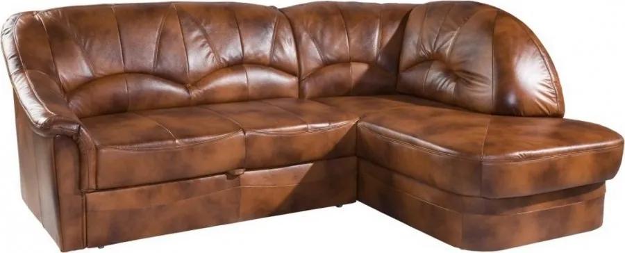 Casarredo - Komfort nábytek Rohová sedací souprava JOLANA, rozkládací s úložným prostorem, kůže | potah: kůže Magnolia,Umístění rohu: roh na pravé straně