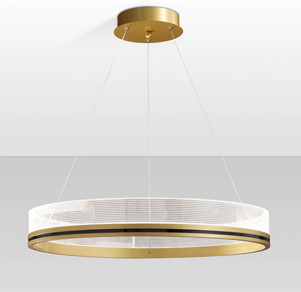 Toolight, LED závěsné svítidlo 40cm APP1189-CP, zlatá, OSW-40019