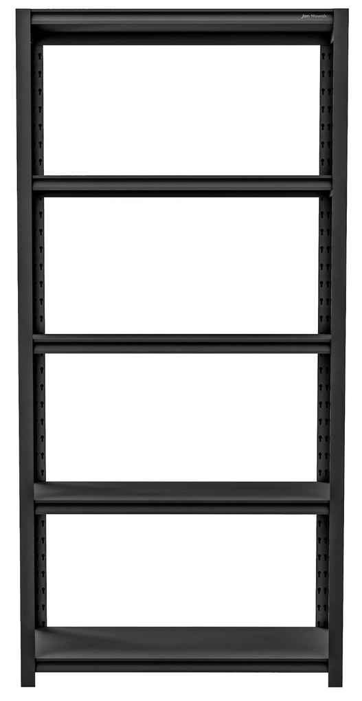 Otevřený kovový regál do garáže, černý, 900x1830x450 mm: SAM All Black