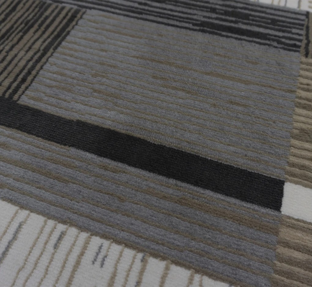 BE Koberec Lotus 9303 BEIGE - béžový šedohnědý obdélníkový Rozměr: 50x80 cm