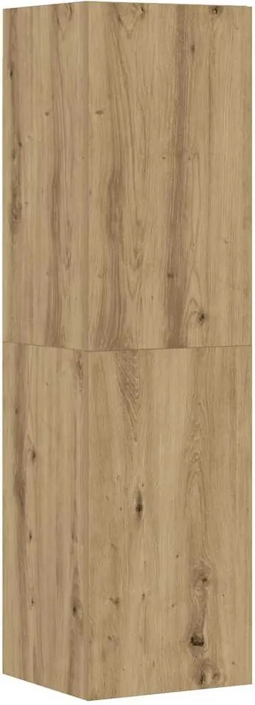 Sada 8 kusů nástěnné TV skříňka dub artisan kompozitní dřevo 3329012