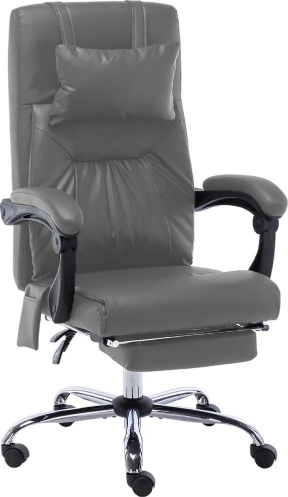 vidaXL Masážní kancelářská židle umělá kůže [20296] Barva: Černá