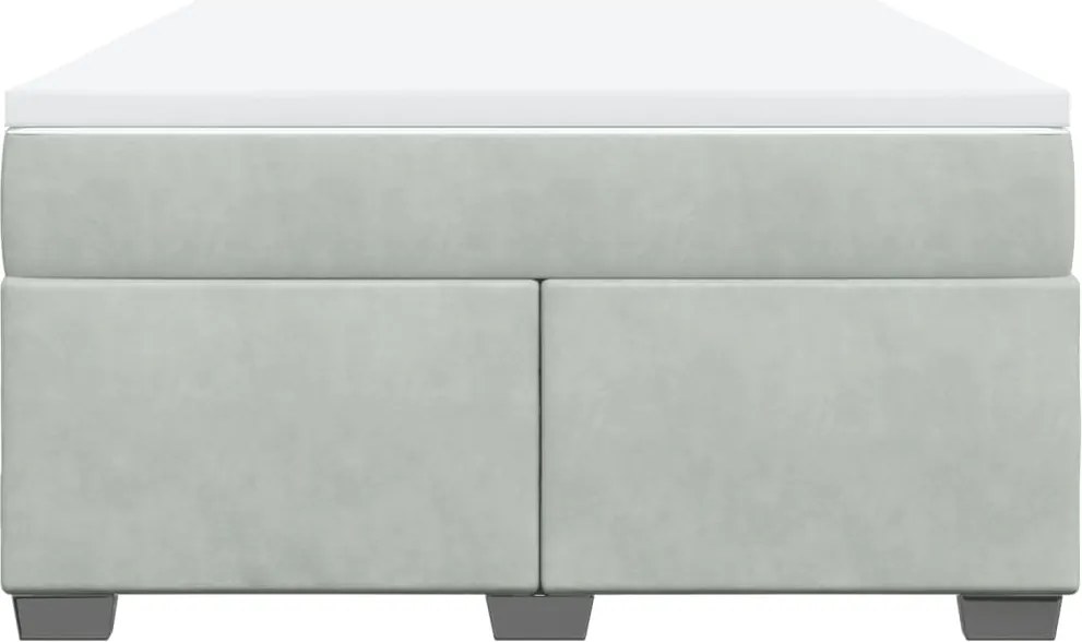 Box spring postel s matrací světle šedá 140x190 cm samet 3285281