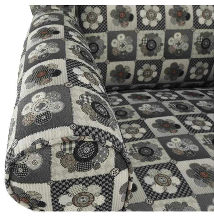 Patchwork křeslo ušák ASTRID s taburetem | BIANO