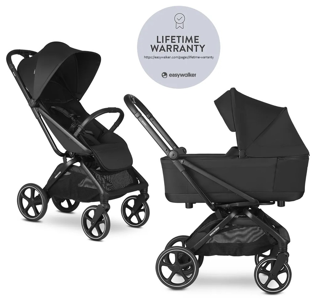 EASYWALKER Kočárek kombinovaný Rockey L Pure Black