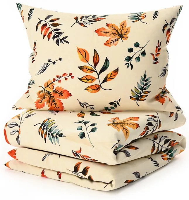 Mikroplyšové povlečení AUTUMNA krémové Rozměr povlečení: 70 x 90 cm | 140 x 200 cm