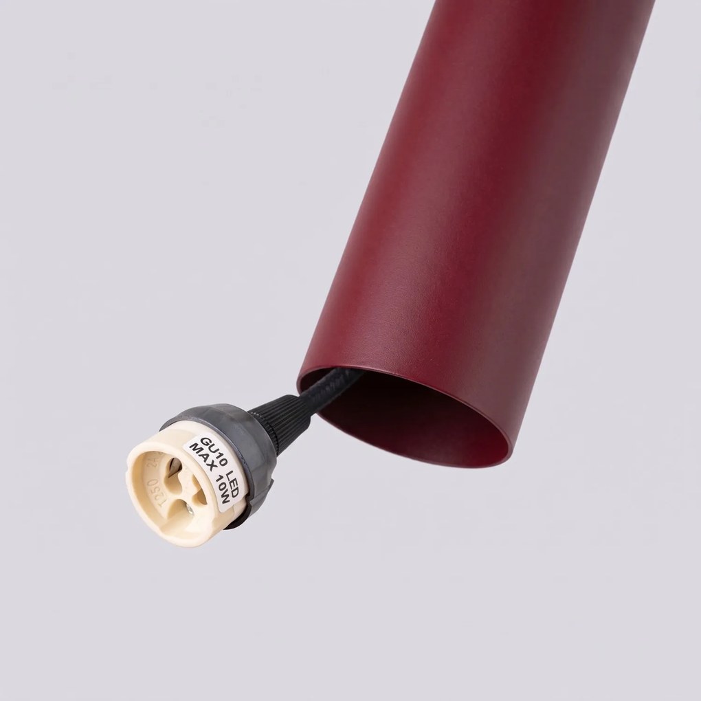 Sollux Lighting Závěsné svítidlo LAGOS 1 bordó