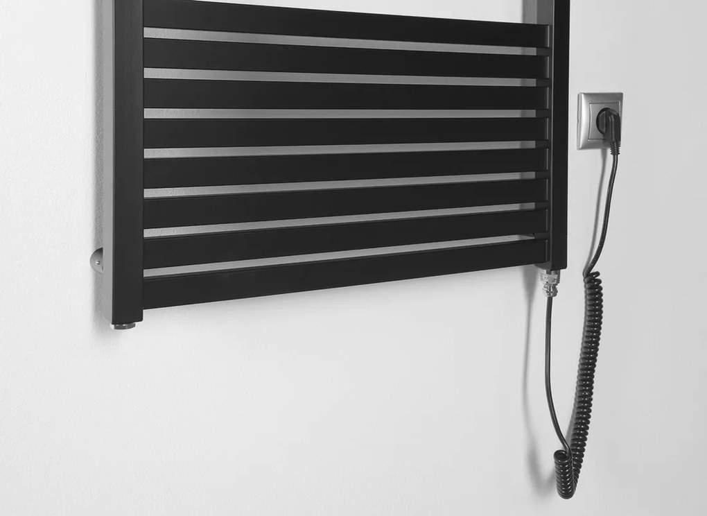Aqualine Aqualine, TONDI-E elektrické topné těleso, rovné, 450x970 mm, 300 W, bílá, DE450T