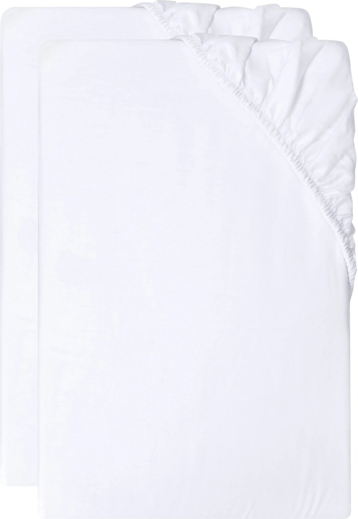 Livarno® Sada saténových napínacích prostěradel, 90-100 x 200 cm, 2dílná, bílá