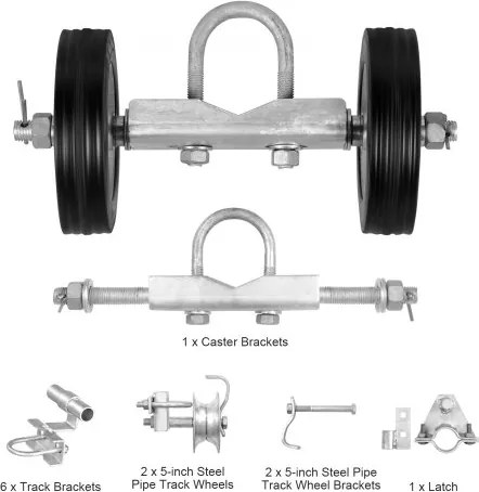 Sada posuvných bran 15,2 cm posuvné válečky pro Connect Tracks Max. 272,2 kg