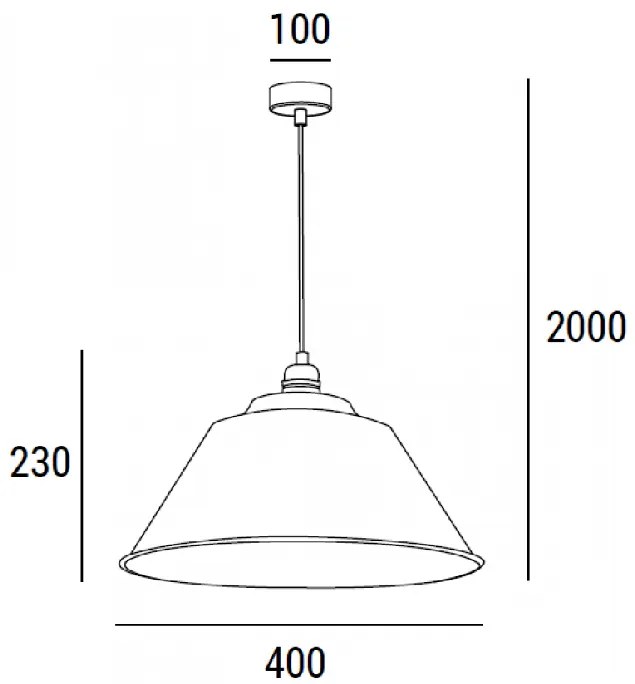 ZAHO Závěsné svítidlo TORTA, 100W, ⌀400 mm Barva: Černá