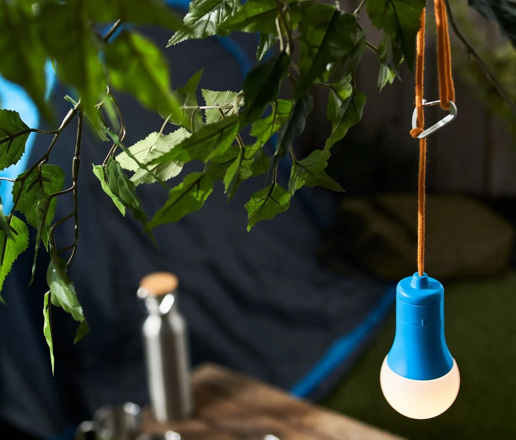 Tchibo - LED lampa na kempování - barva: modrá