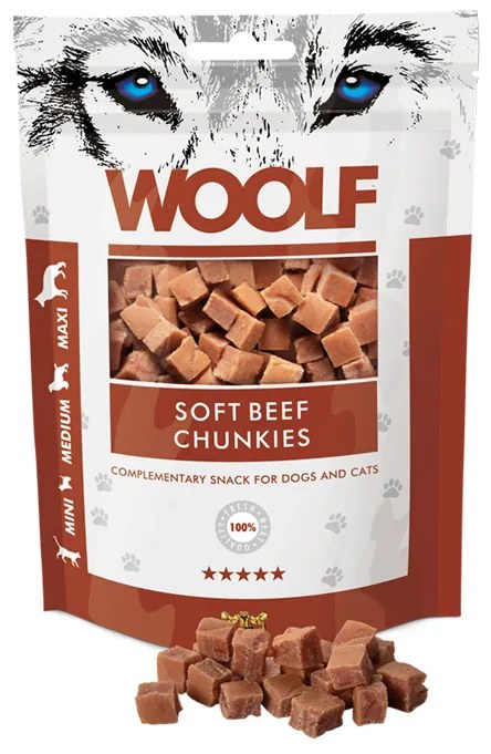 Woolf Chunkies z hovězího masa 100g