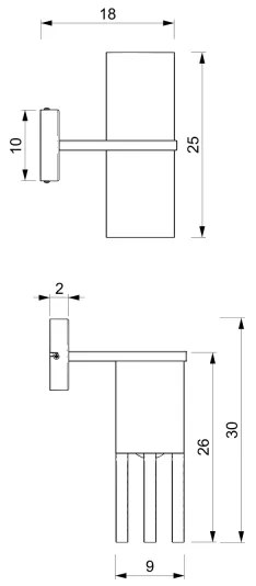 Nástěnné svítidlo MALM 1xE27/60W/230V