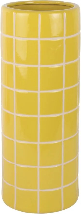 Žlutá keramická váza (výška 40 cm) Retro Tiles – PT LIVING