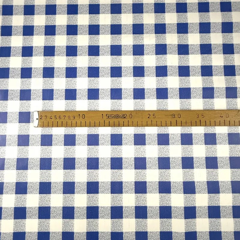 Ubrus PVC kulatý DC-1085 – Venkovská kostka modrá(různé velikosti)