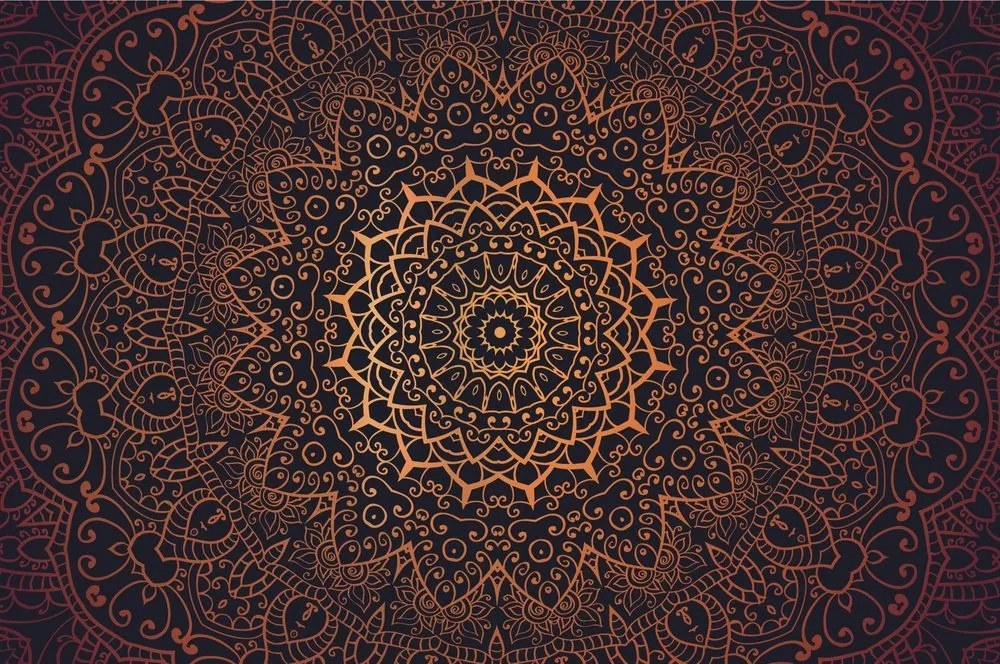 Samolepící tapeta vintage Mandala v indickém stylu - 150x100 cm