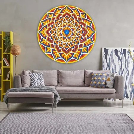 Vyřezávaná dřevěná 3D mandala na zeď | SENTOP PR0460-A