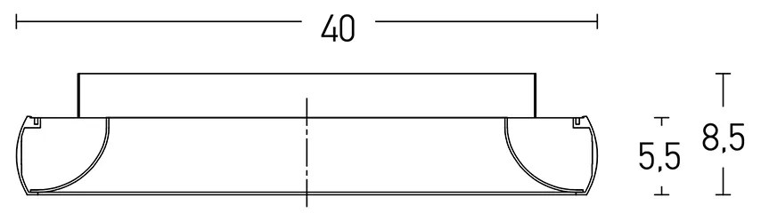 Zambelis 2041 stropní stmívatelné LED svítidlo bílé, 30W, 3000K, 40cm