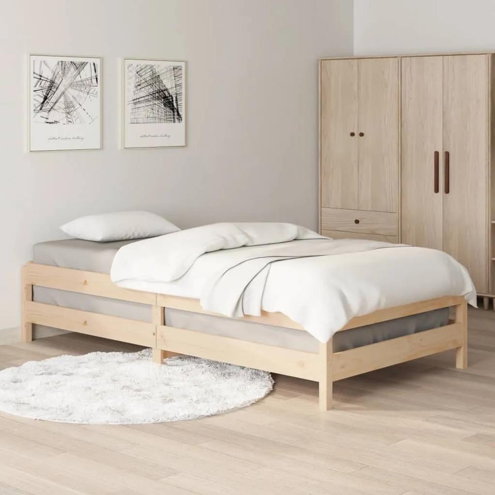 Stohovatelná postel 90 x 200 cm masivní borovice - Default Title