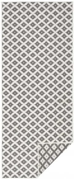 NORTHRUGS - Hanse Home koberce Kusový koberec Twin-Wendeteppiche 103126 grau creme – na ven i na doma - 80x150 cm