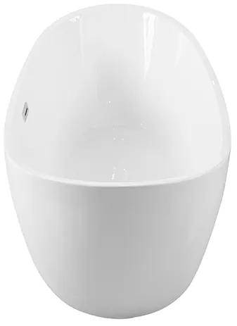 BESCO Volně stojící vana AYLA bílá Barva - Bílá, Barva sifonu - Černá, Rozměr vany - 170 × 80 cm VANAYLA170B