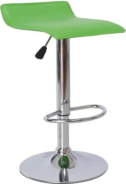 Tempo Kondela Barová židle LARIA - zelená ekokůže / chrom