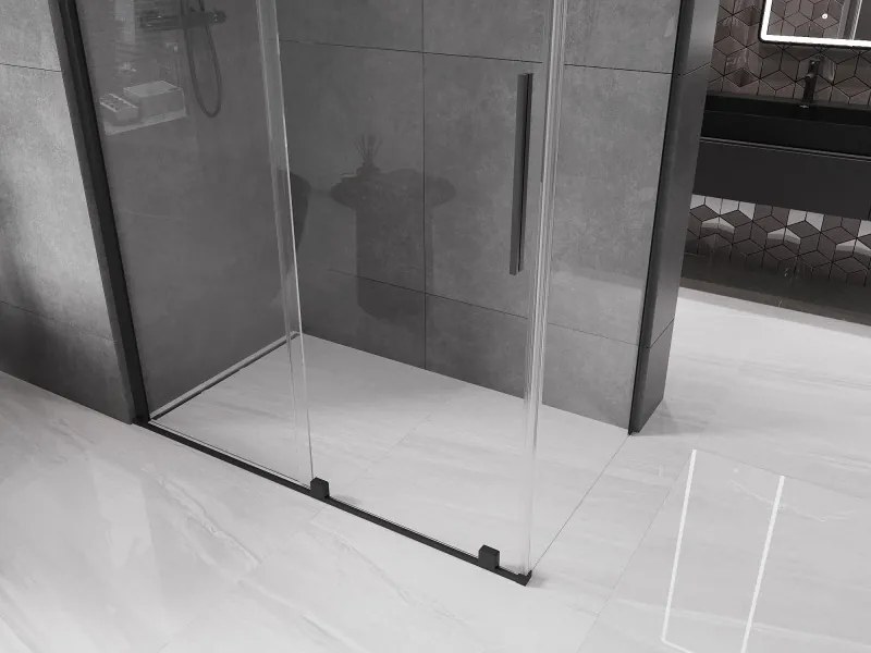 Mexen Velar posuvná sprchová kabina 150 x 90 cm, transparentní, černá - 871-150-090-01-70